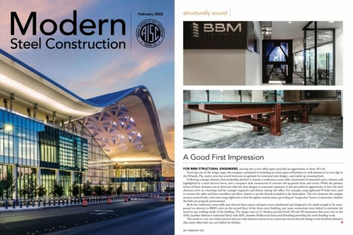 BBM Makes a Good First Impression in Modern Steel Construction Magazine - BBM Structural